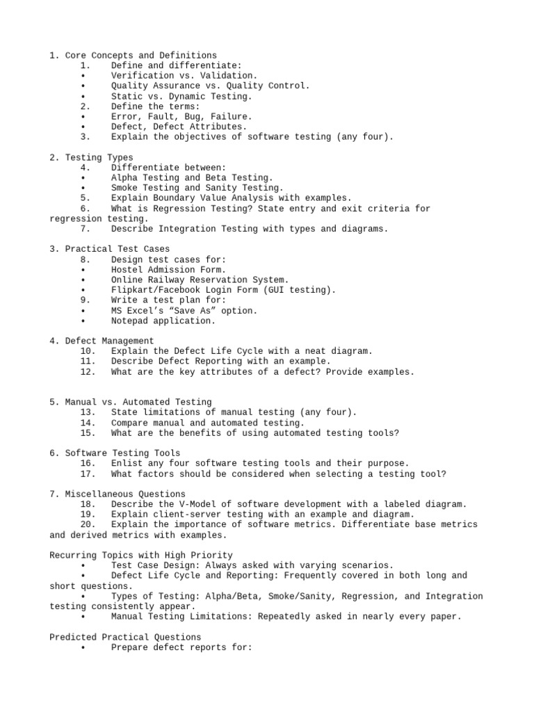 STE Imp Questions | PDF | Software Testing | Systems Engineering