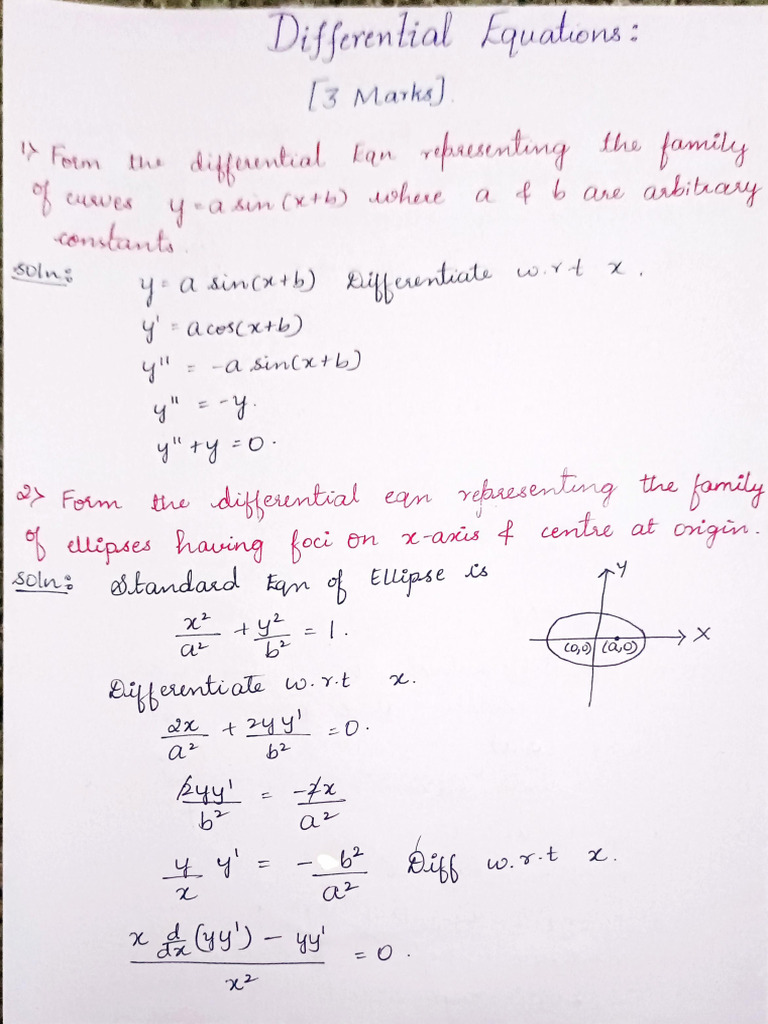 DifferentialEquations_3Marks | PDF