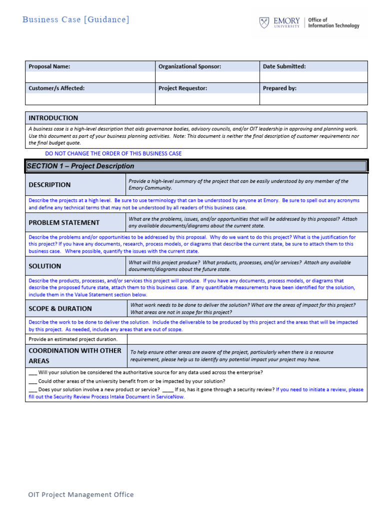 Business Case Guidancev2 | PDF | Risk | Performance Indicator