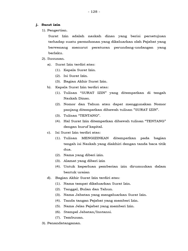 Contoh Konsep Surat Izin | PDF