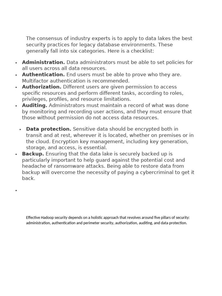Data Lake Security | PDF | Information Technology Management | Computing