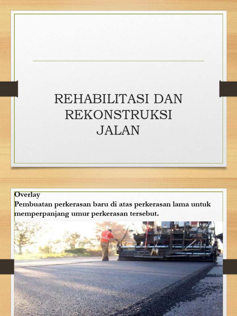 Rehabilitasi Jalan | PDF
