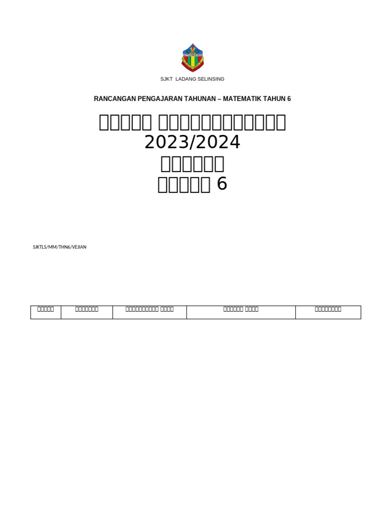 RPT MM THN 6 2023 | PDF