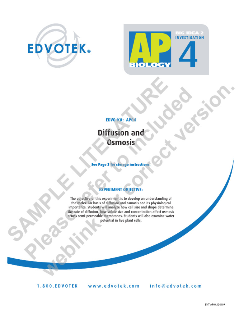 AP04 | PDF | Osmosis | Cell Membrane
