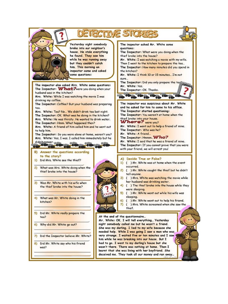 exe worksheet 1ab detective | PDF