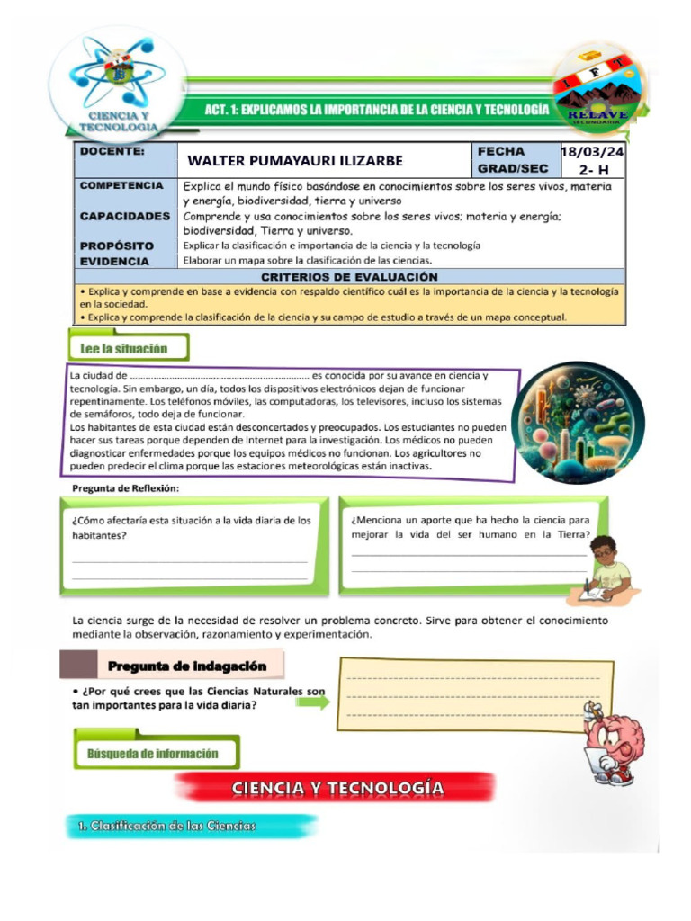 ACTIVIDAD DE APRENDIZAJE 2 CYT | PDF