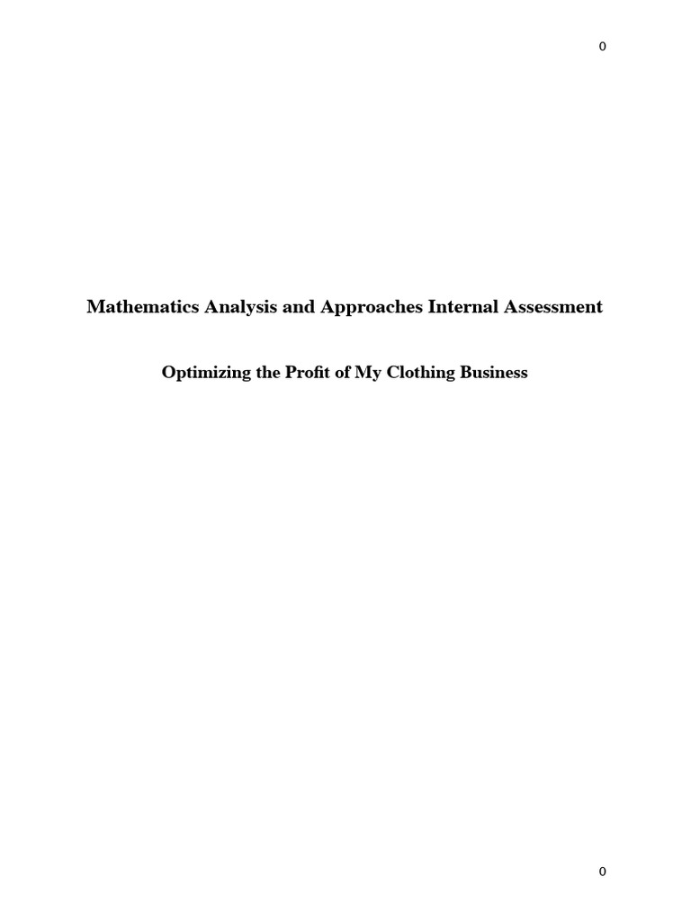 Math Internal Assesment AA SL | PDF | Regression Analysis | Equations