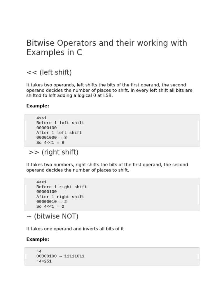 Operators c | PDF Operators c | PDF
