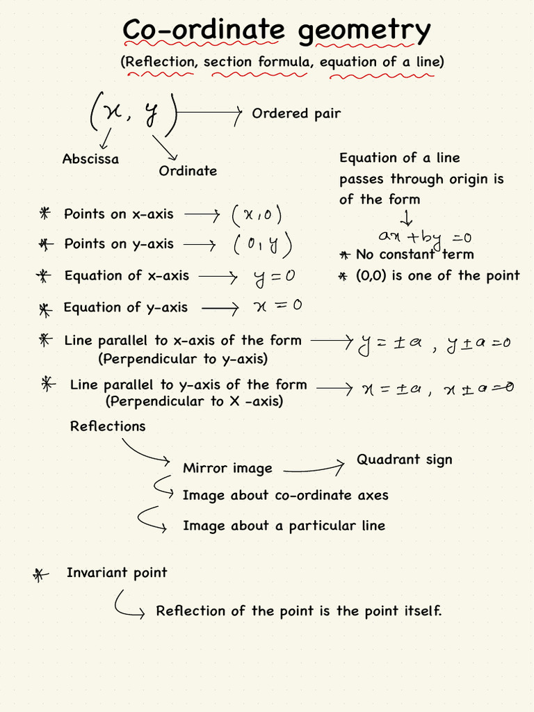 Class 10 Coordinate Geometry Formulas | PDF | Mathematics | Elementary ...
