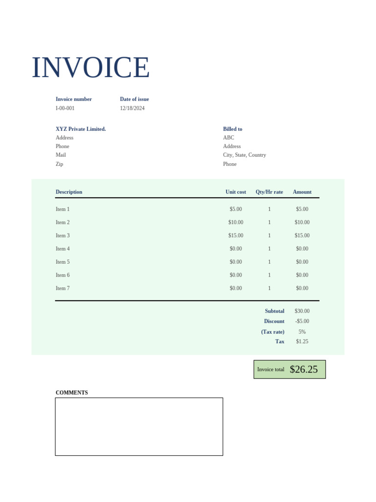 Invoice Template 14 | PDF