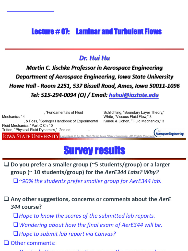AerE344 Lecture 07 Turbulent Flow and BL Control | PDF | Airfoil ...