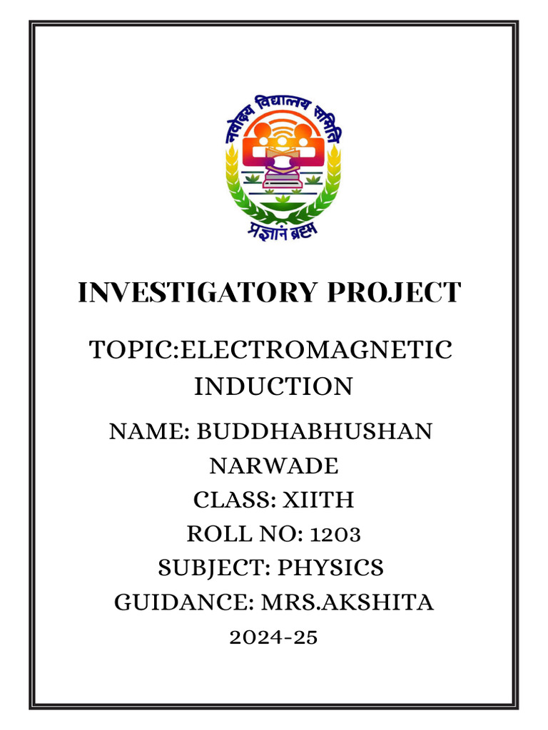Physics Investigatory Projects XIITH | PDF