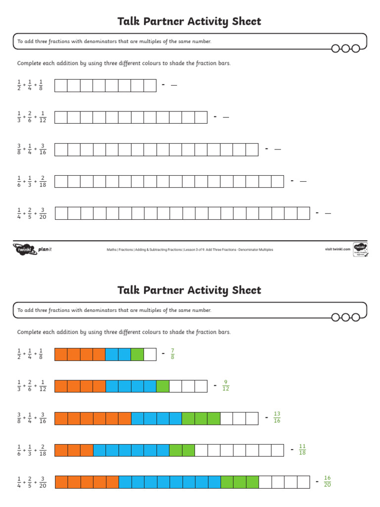 Add Fractions with Common Multiples | PDF | Mathematical Objects | Algebra