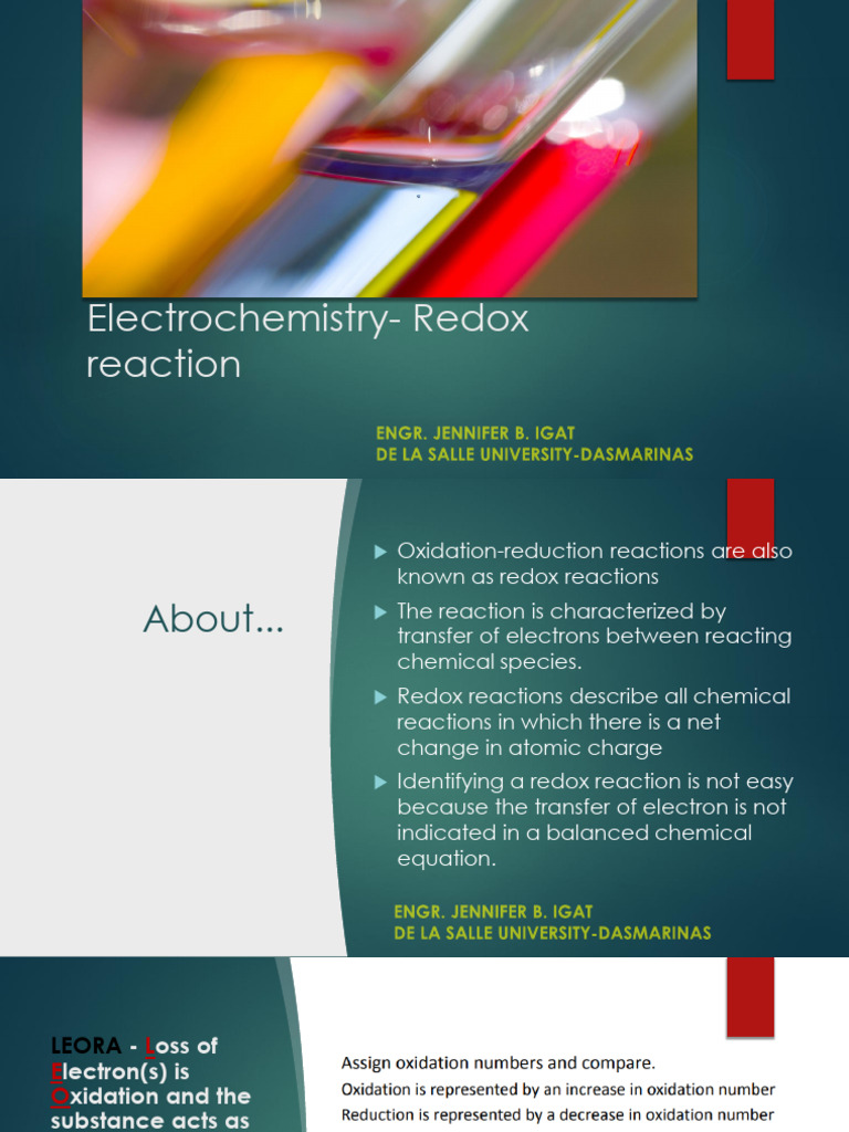 Module 3 Electrochemistry (Balancing Redox Reaction) | PDF | Redox ...