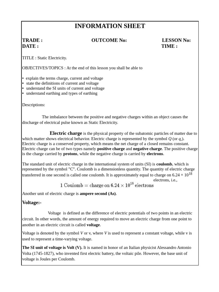 Understanding Static Electricity Concepts | PDF | Voltage | Electric Charge