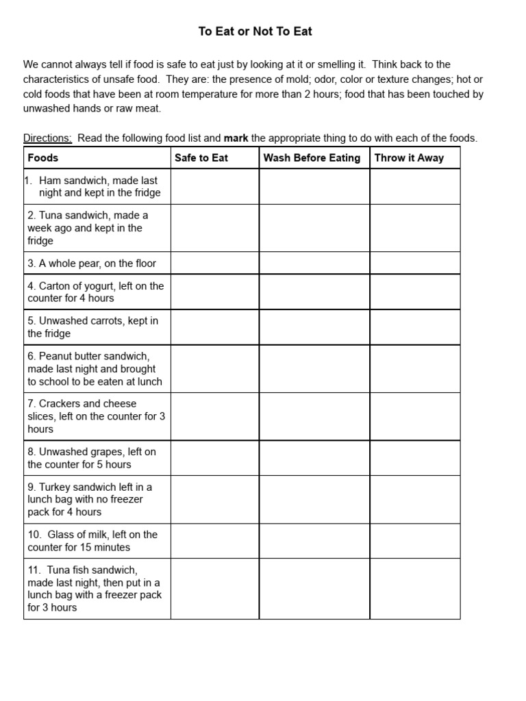 To Eat or Not Too Eat | PDF