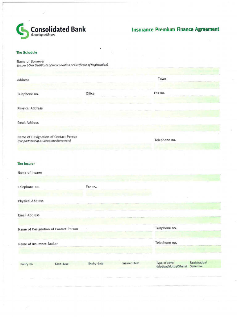 Ipf Agreement Form | PDF
