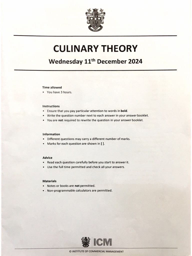 C.T ICM Dec 2024 | PDF