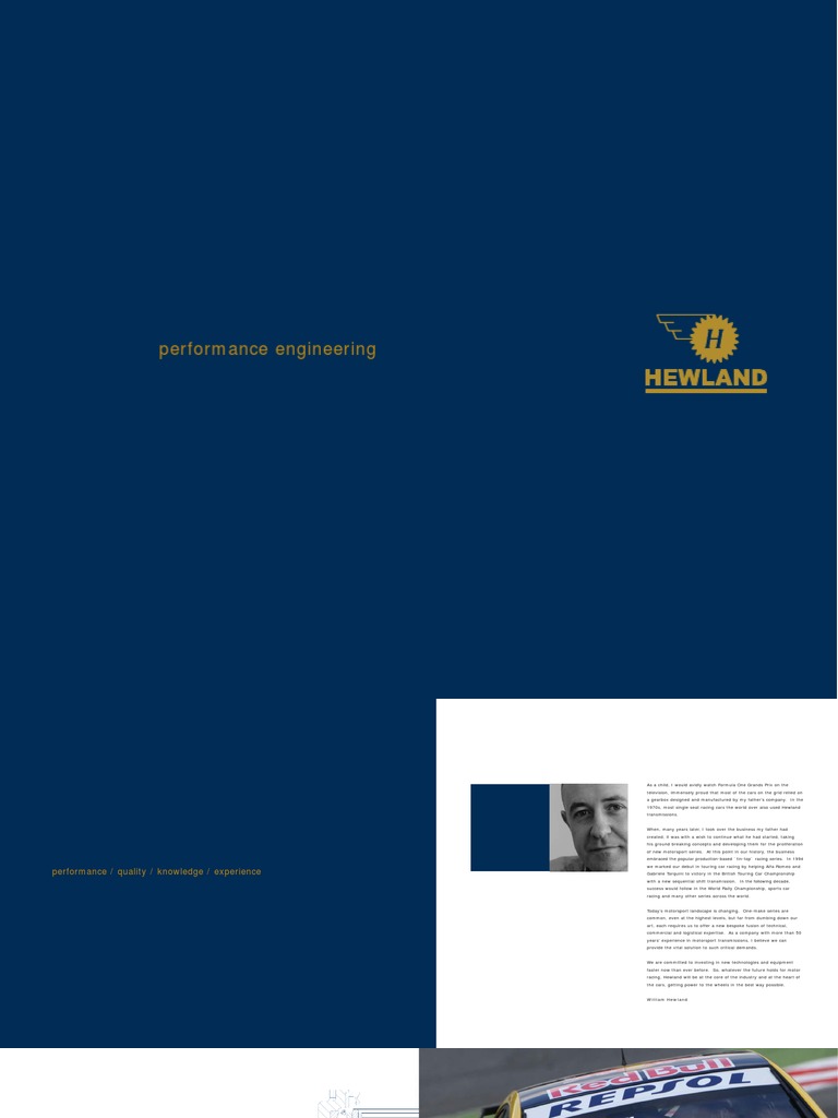 Hewland Brochure | PDF | Manual Transmission | Transmission (Mechanics)