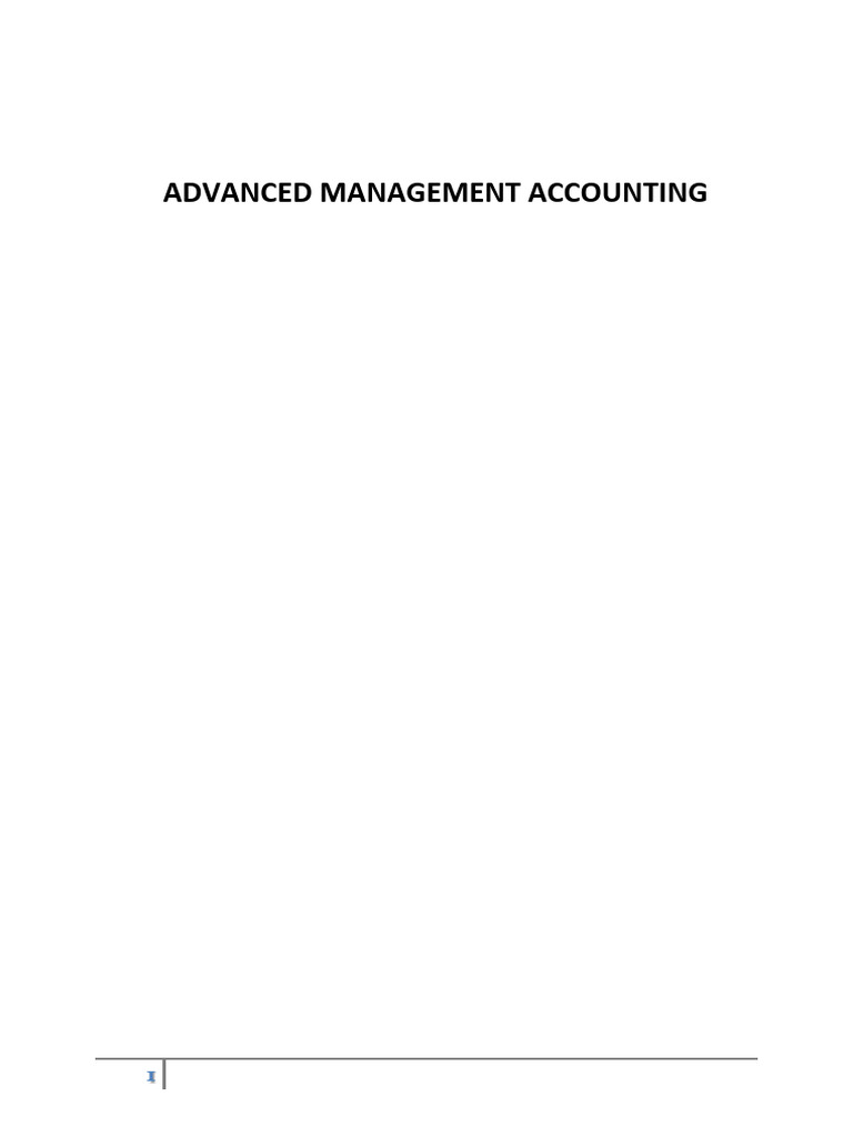 New Advanced Management Accounting-1 | PDF | Regression Analysis ...