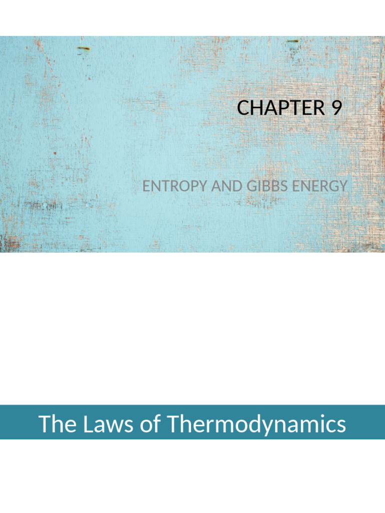 Entropy and Gibbs Energy | PDF
