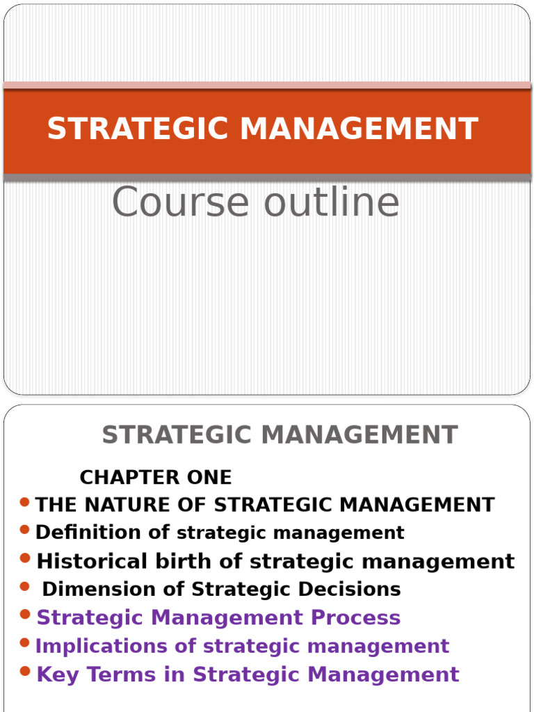 Strategic Management | PDF | Strategic Management | Swot Analysis