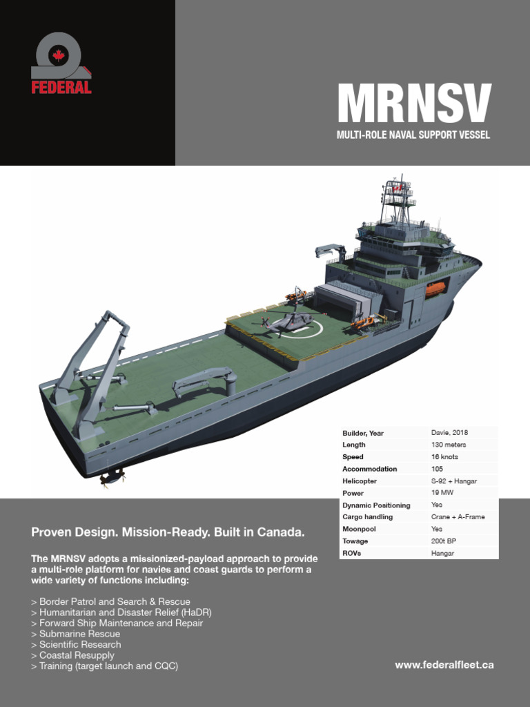 Multi-Role Naval Support Vessel | PDF | Submarines | Ships