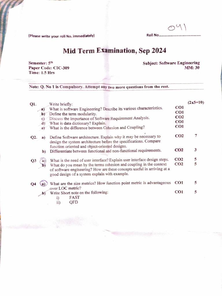 Mid Term Question Papers-1 | PDF | Parsing | Theoretical Computer Science