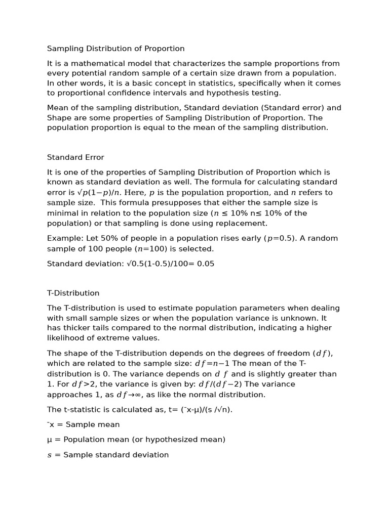 Sampling Distribution of Proportion 3 | PDF