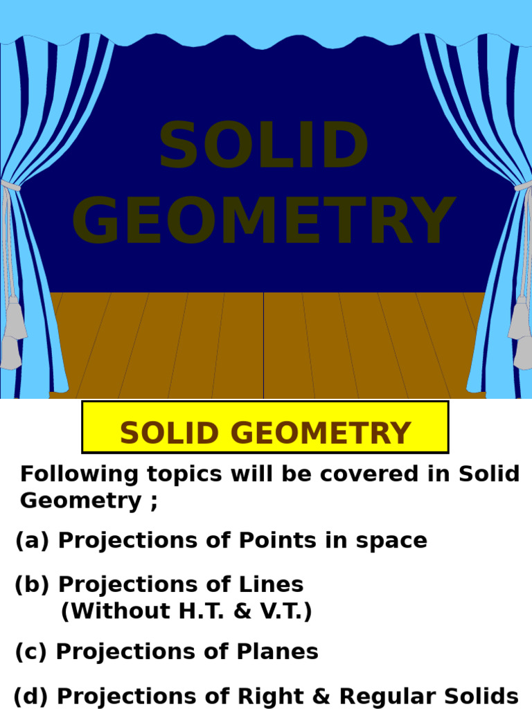 Projections in Solid Geometry Basics | PDF | Classical Geometry ...
