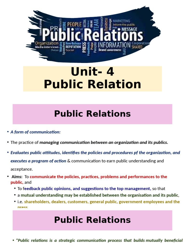 Understanding Public Relations Strategies | PDF | Public Relations ...