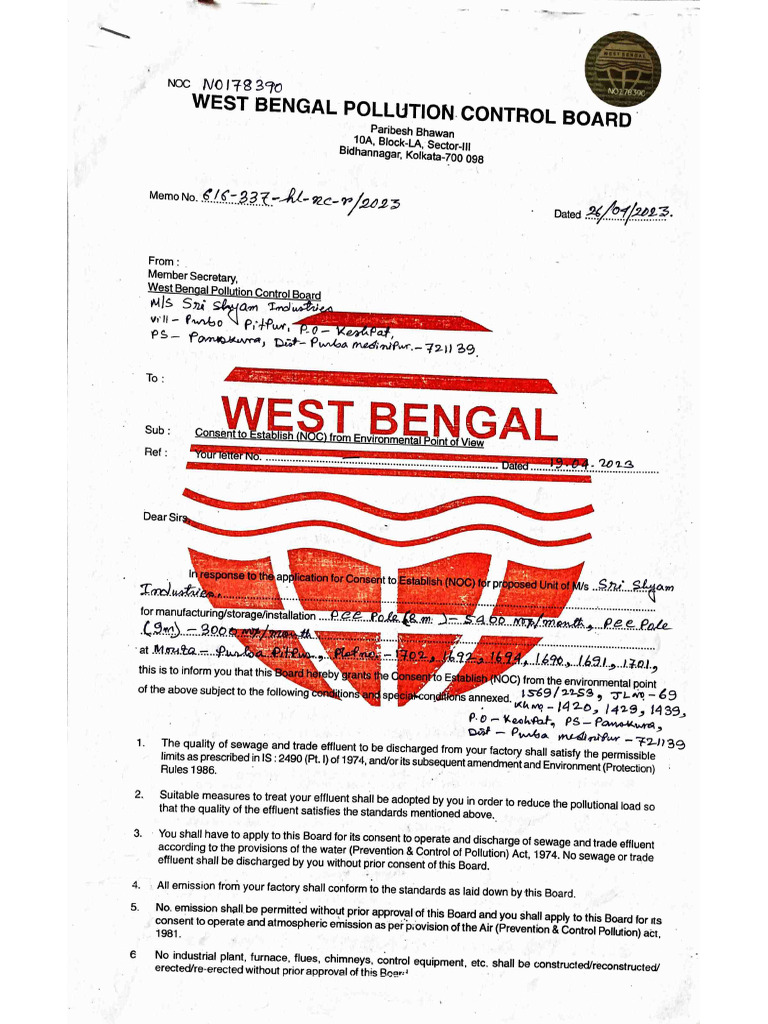 West Bangal Pollution Control Board | PDF