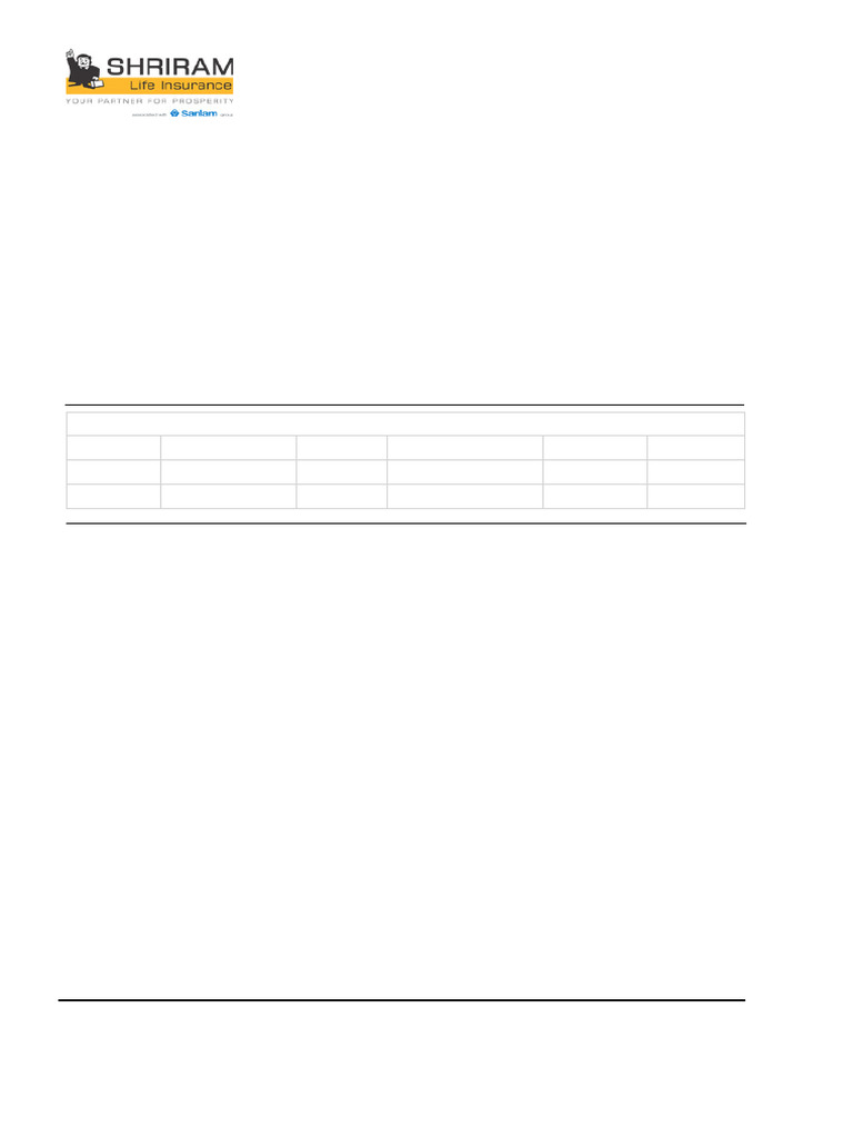 Shriram Life Insurance Company Limited: Proposal Deposit Receipt | PDF