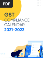 GST Compliance Calendar 2025-2026 | PDF | Government Of India | Taxes