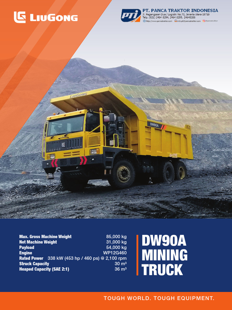 Liugong Dump Truck DW90A - T3 Wechai - AT - New - PTI | PDF | Horsepower | Axle