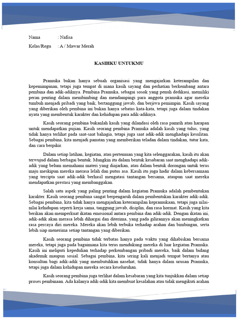 Pengenalan Peserta Didik - Tugas Individu - Nafisa | PDF