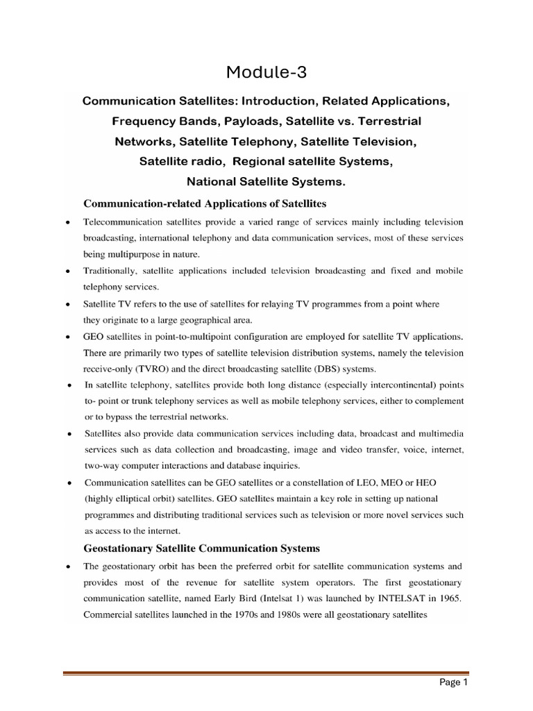 Module 3 Satellite@4 | PDF