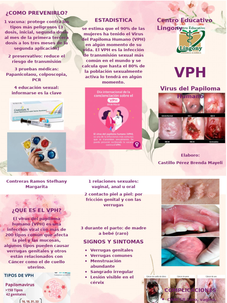 Triptico VPH | PDF | Microbiología | Medicina