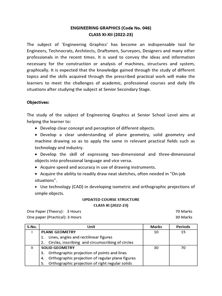 Engineering Graphics SrSec 2022-23 | PDF | Triangle | Shape