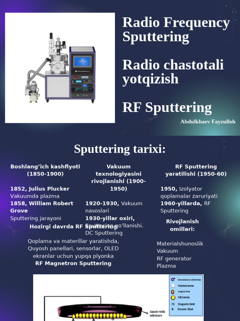 RF Sputtering | PDF