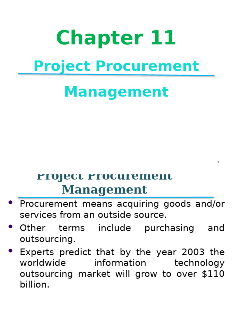 11 Project Procurement Management | PDF | Request For Proposal | Procurement