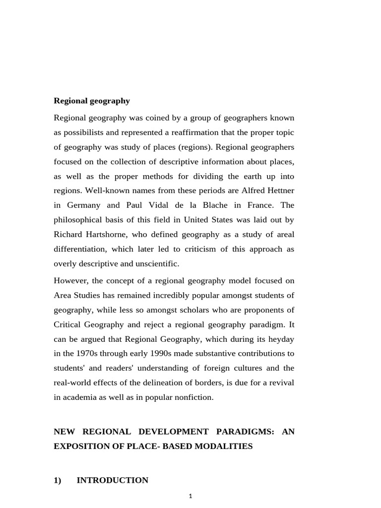 Understanding Place-Based Regional Development | PDF | Paradigm | Science