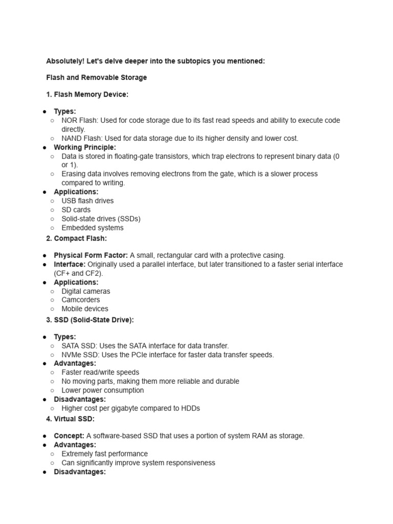 Flash and Removable Storage | PDF | Solid State Drive | Flash Memory
