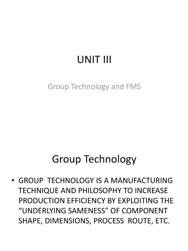 Unit-3 GT & FMS | PDF