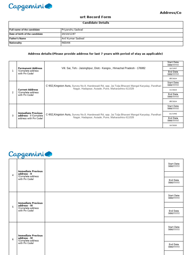 Autade Handewadi Pune Pin Code Details | PDF
