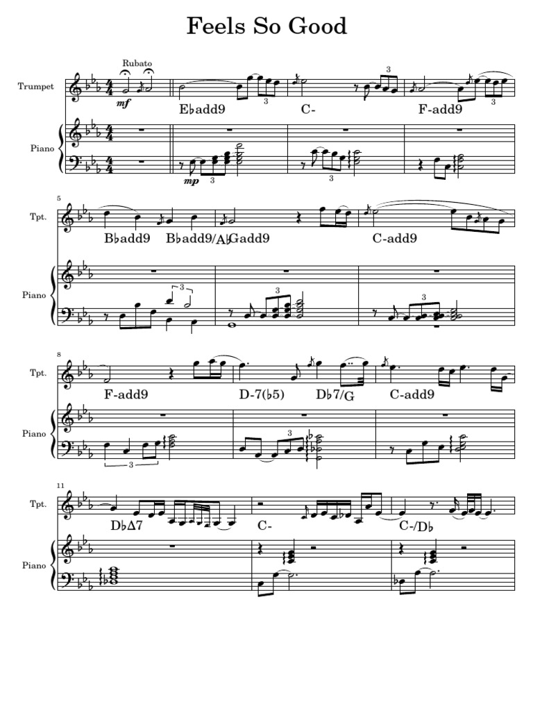 Feels So Good – Chuck Mangione (8 piece Jazz Combo) | PDF | Elements Of Music