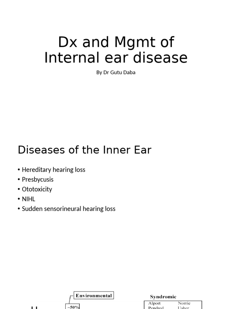 Inner Ear Disorders Guide | PDF | Hearing Loss | Vertigo