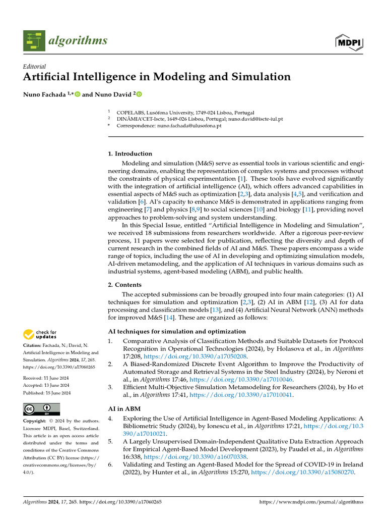 algorithms-17-00265-v4 | PDF | Artificial Intelligence | Intelligence (AI) & Semantics
