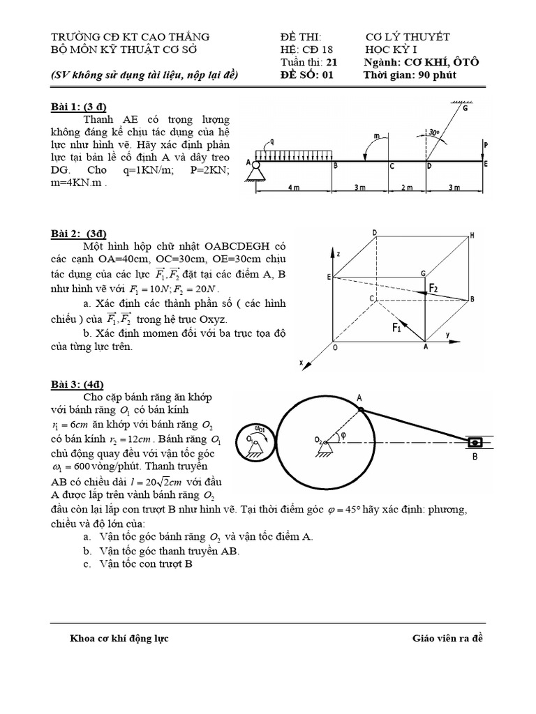de thi va dap an CÄ clt 18 | PDF
