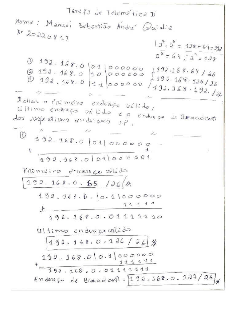 TArefa de Telematica 2 | PDF